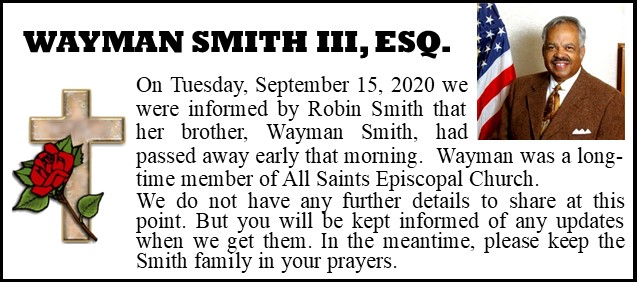 Funeral Announcement-Wayman Smith rev1 – ALL SAINTS AND ASCENSION